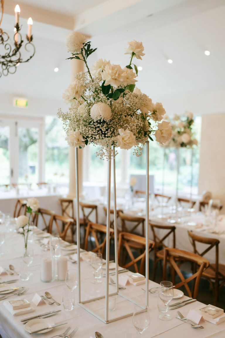 WHITE FLOWER STAND PEDESTAL PLINTH - The Wedding Creators