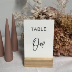 White Acrylic Table Numbers - The Wedding Creators