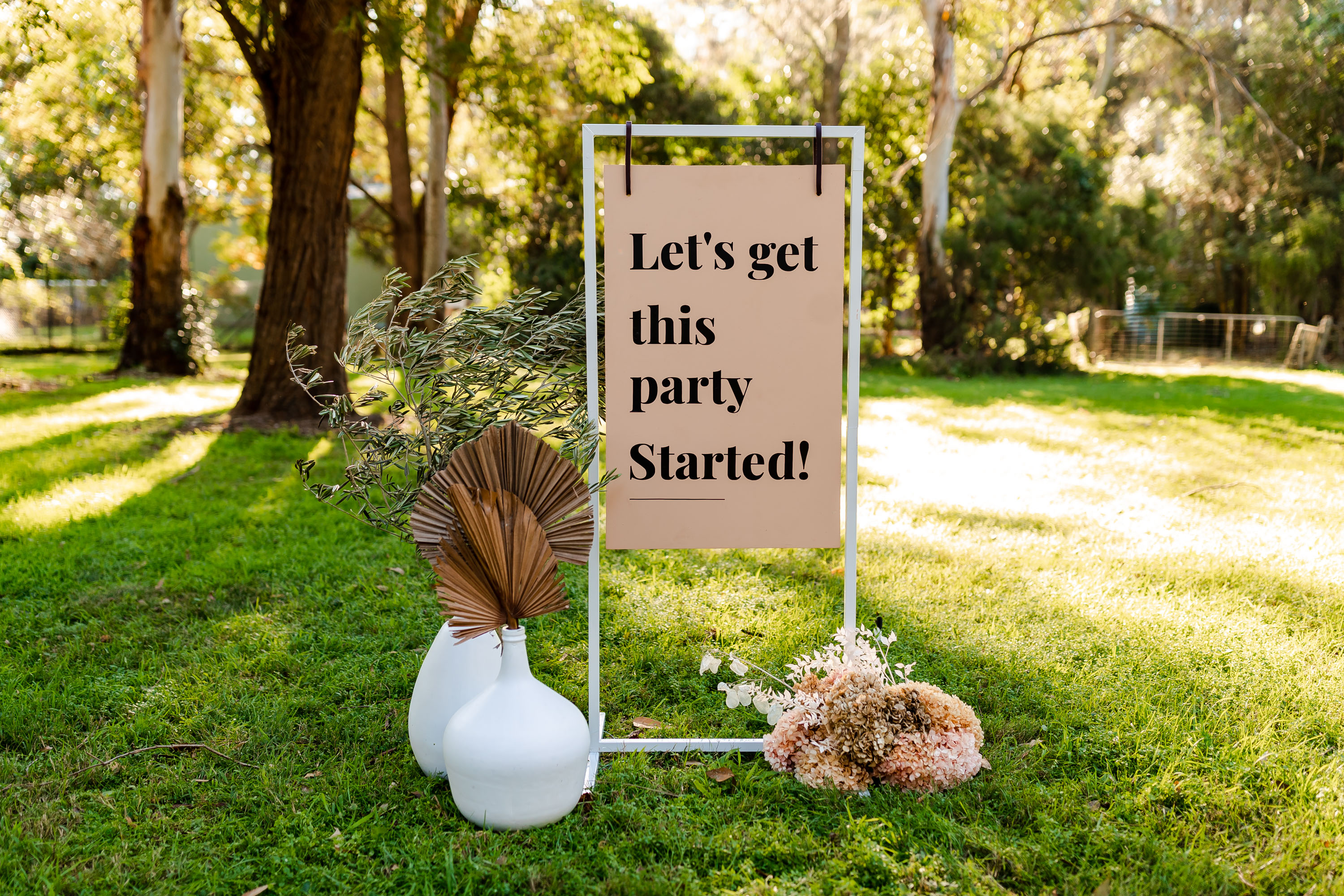 Let’s Get This Party Started Sign – The Wedding + Event Creators