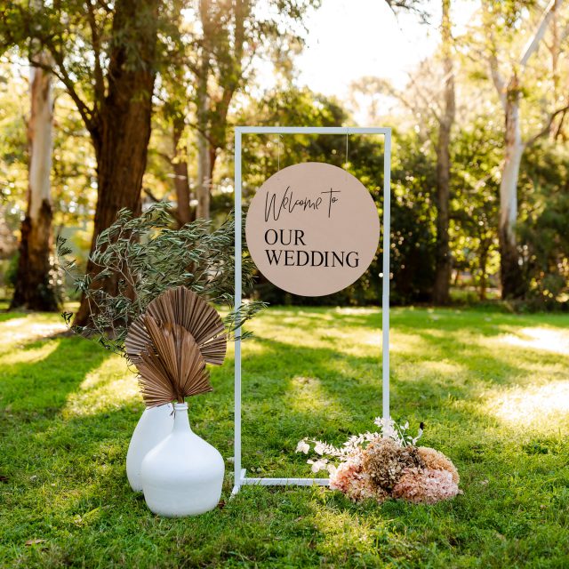 White Signage Frame Stand – The Wedding Creators