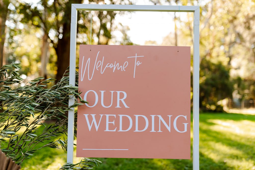 Square Welcome Sign - Clay - The Wedding Creators
