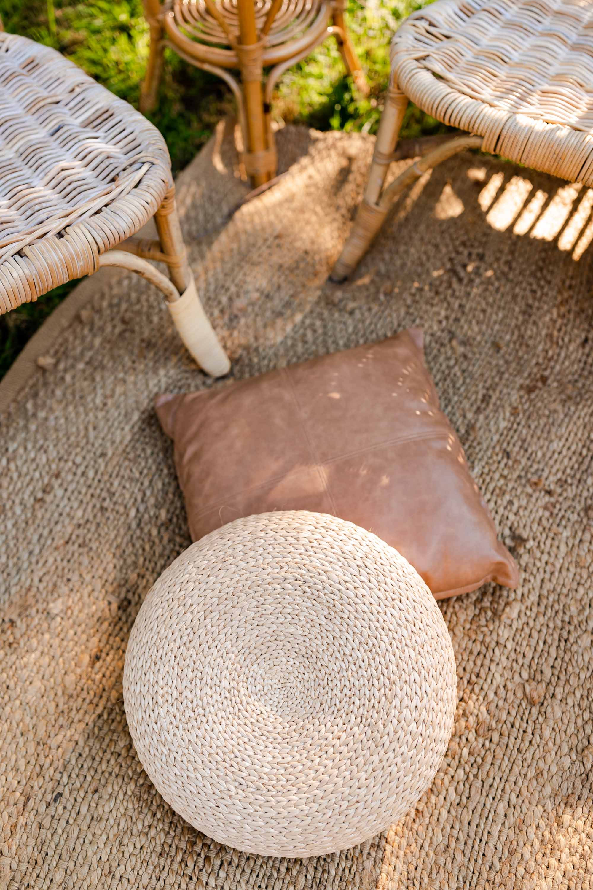 CIRCULAR RATTAN SEAGRASS FLOOR MAT CUSHION (ROUND EDGED) – The Wedding ...