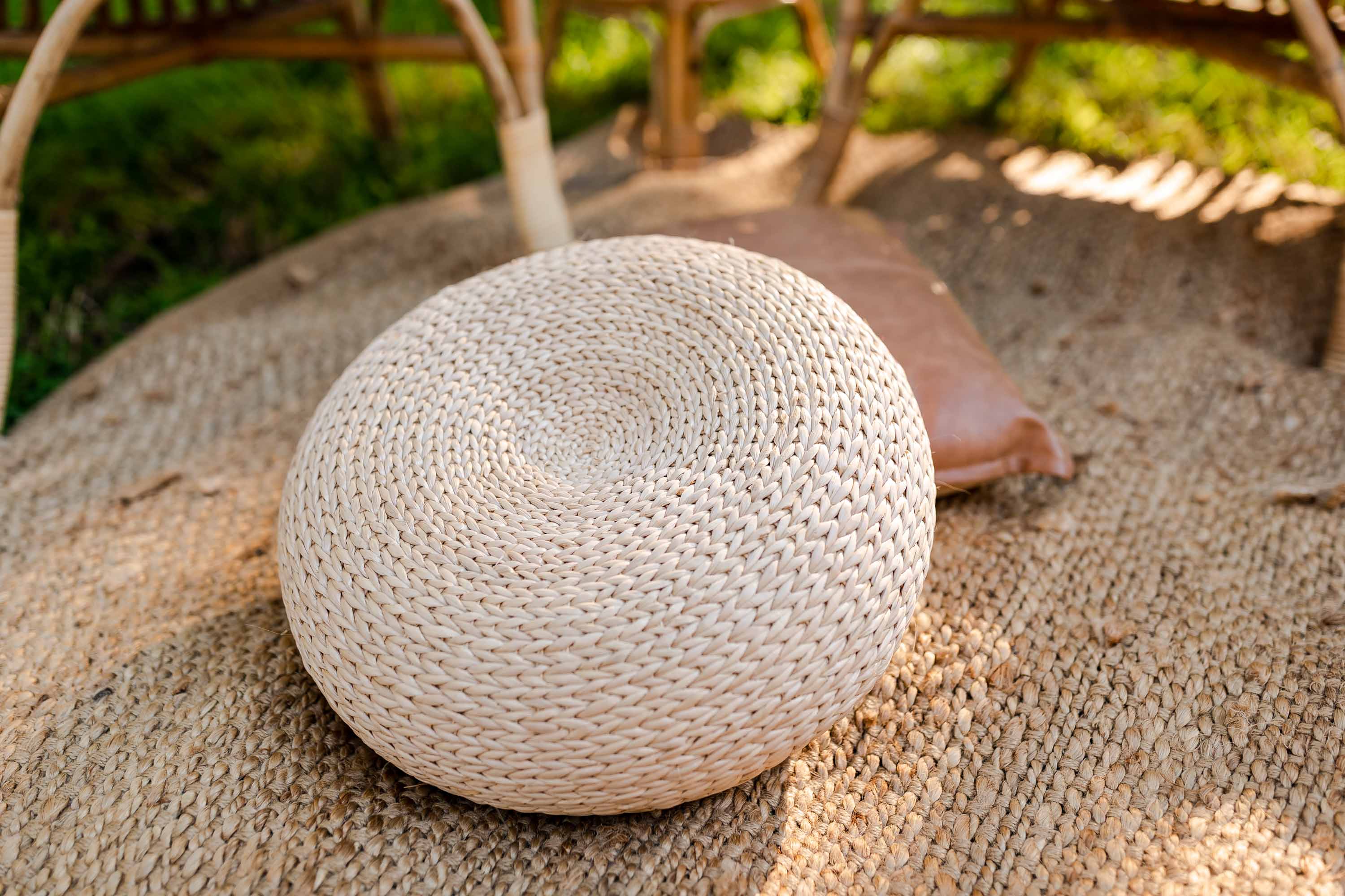 CIRCULAR RATTAN SEAGRASS FLOOR MAT CUSHION (ROUND EDGED) – The Wedding ...