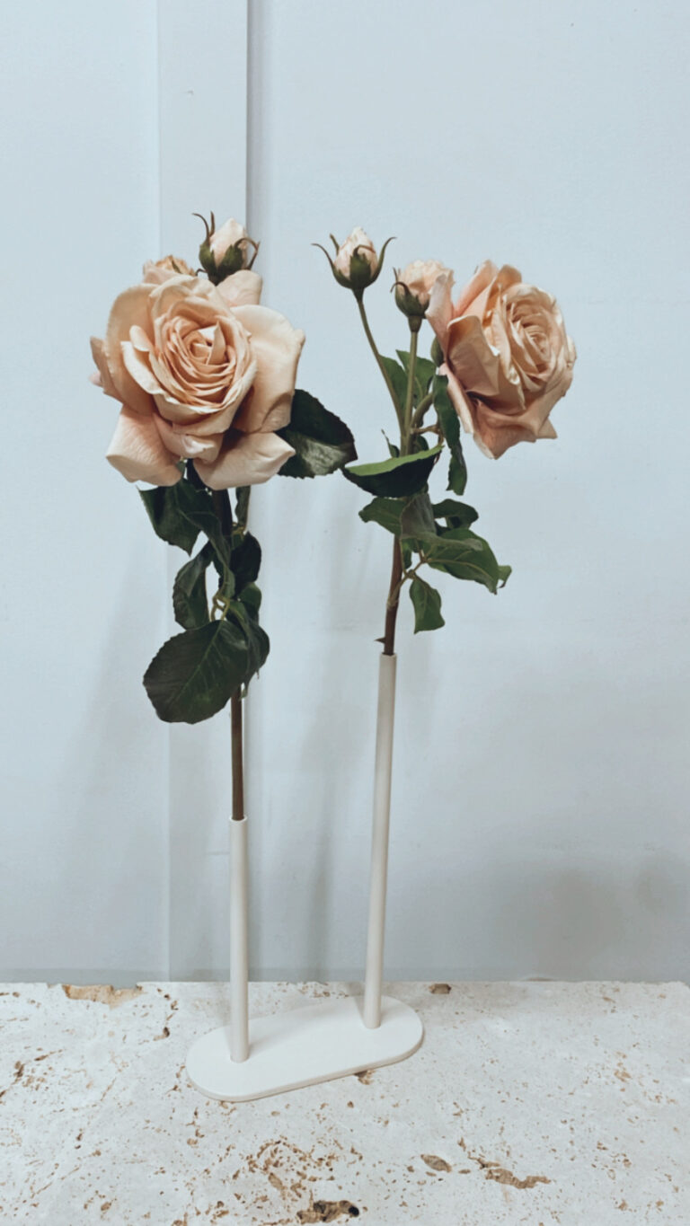 Two Stem Bud Vase - White - The Wedding Creators