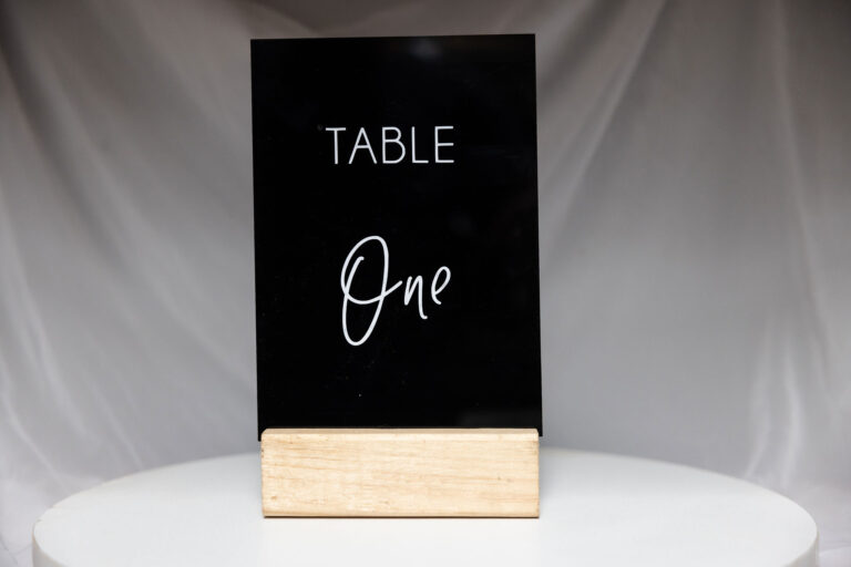 Black Acrylic Table Numbers - The Wedding Creators